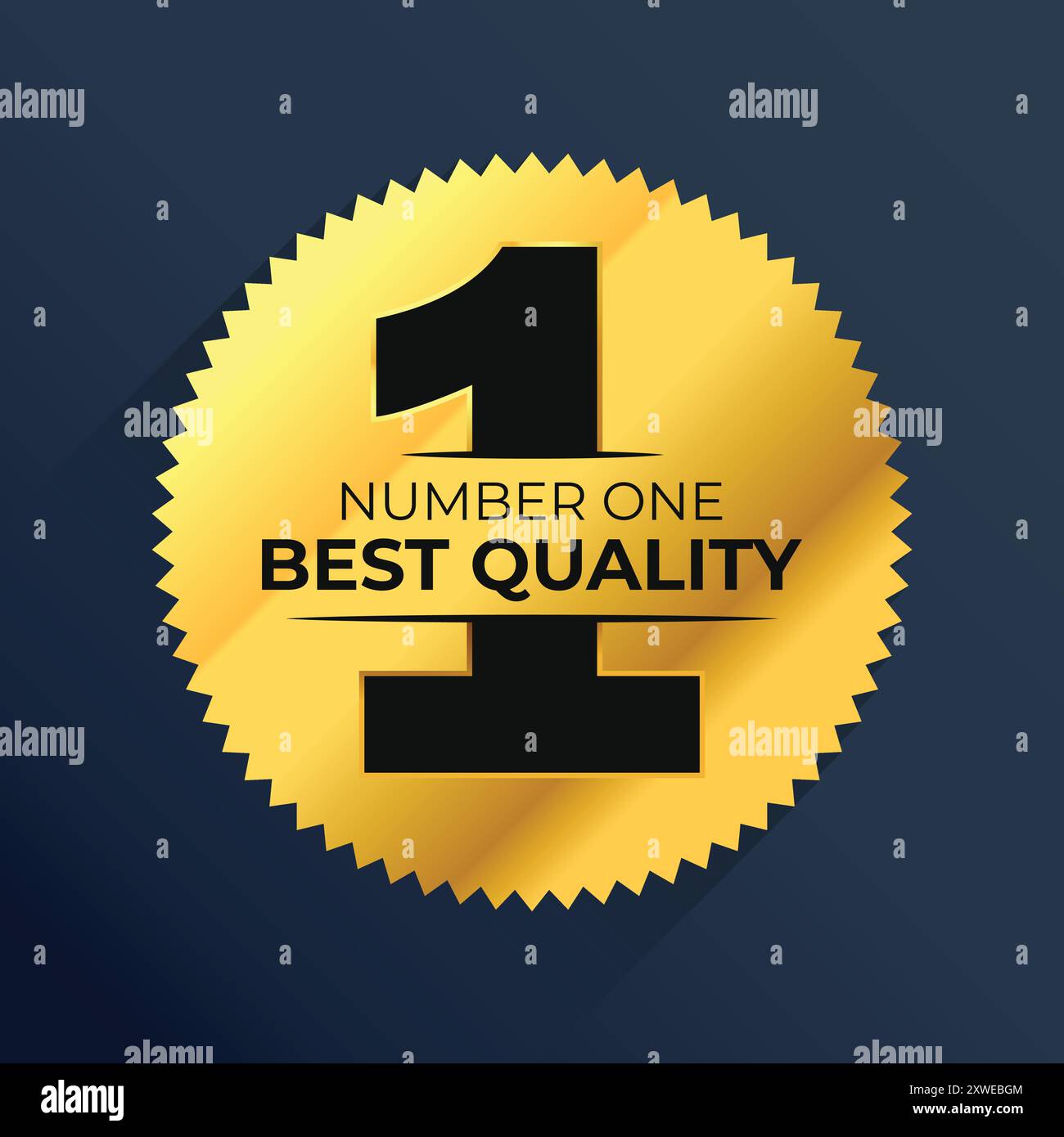 Number 1 Best Quality Luxury Gold Label Vector Design Template Stock ...