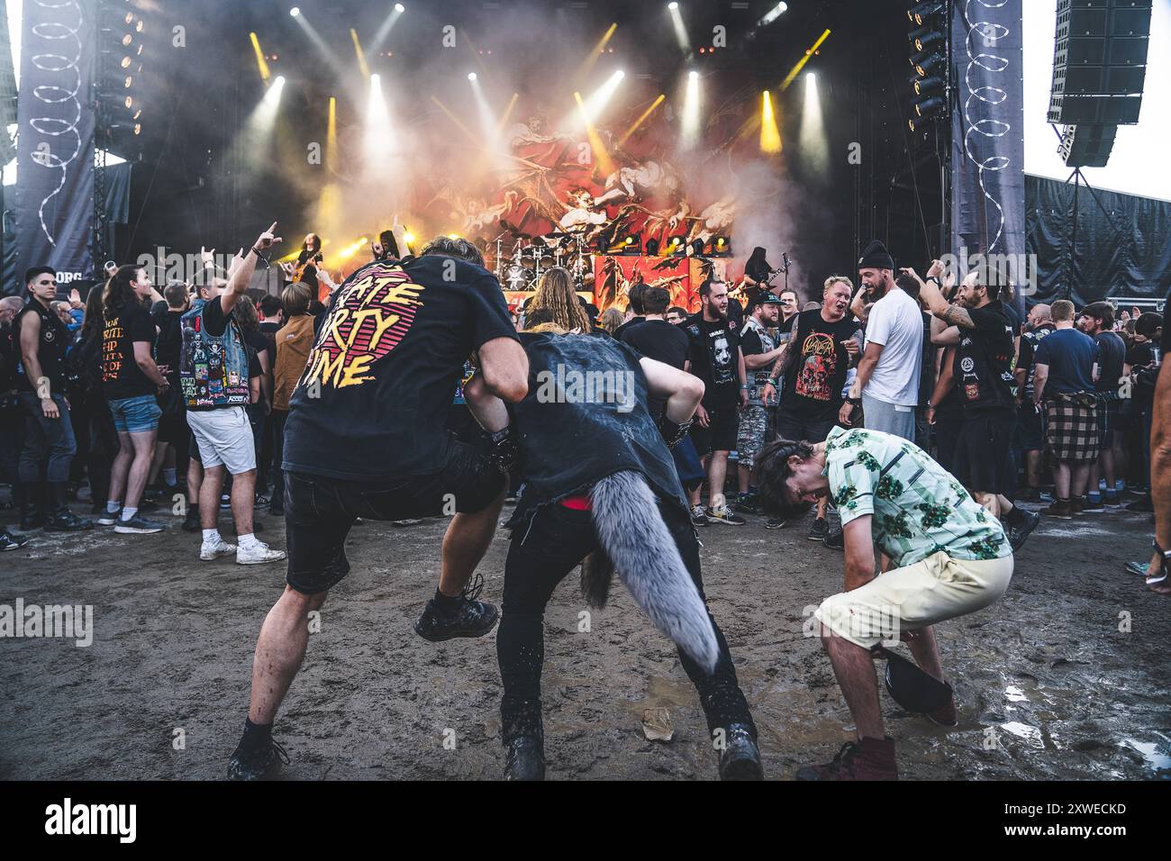 Horsens, Denmark. 16th, August 2024. Festival goers seen at a live ...