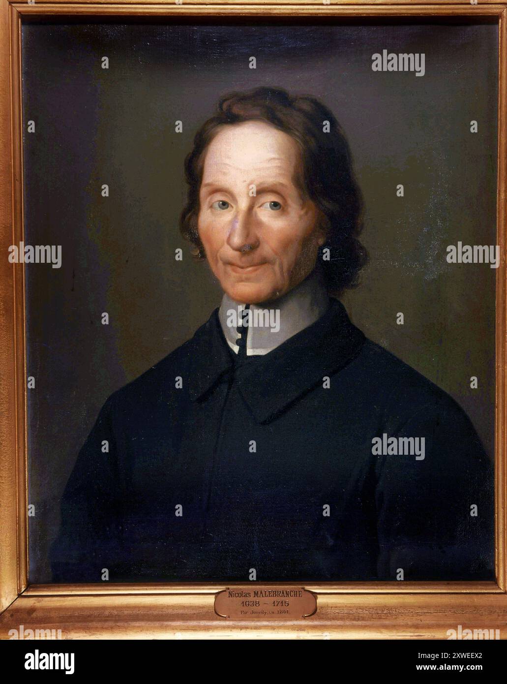 Portrait of Nicolas Malebranche ( 1638 - 1715 ) french philosopher and theologian. painting by ...