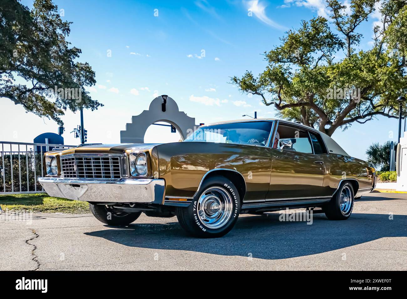 Gulfport, MS - October 02, 2023: Low perspective front corner view of a ...