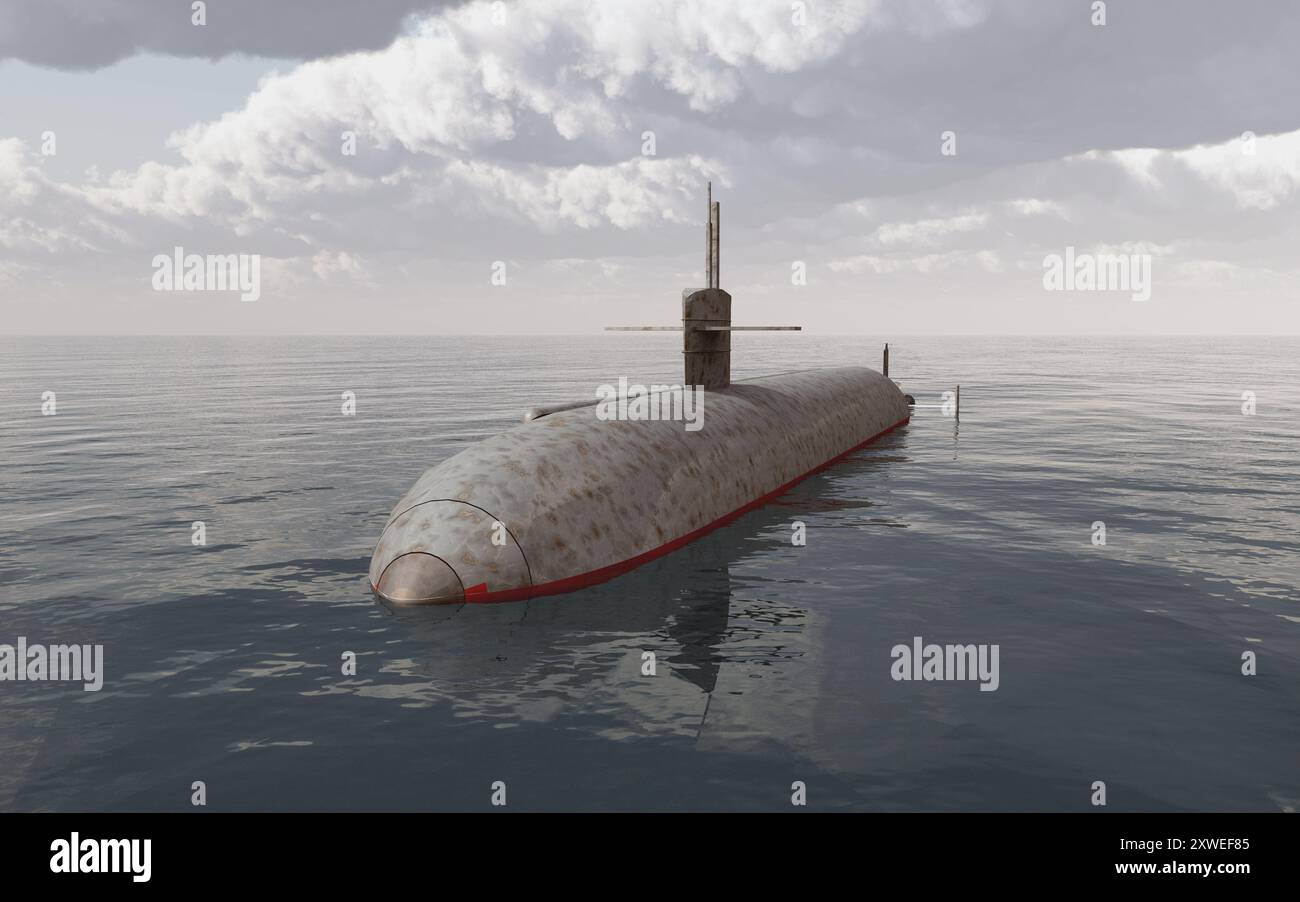 American nuclear submarine of the cold war Stock Photo - Alamy