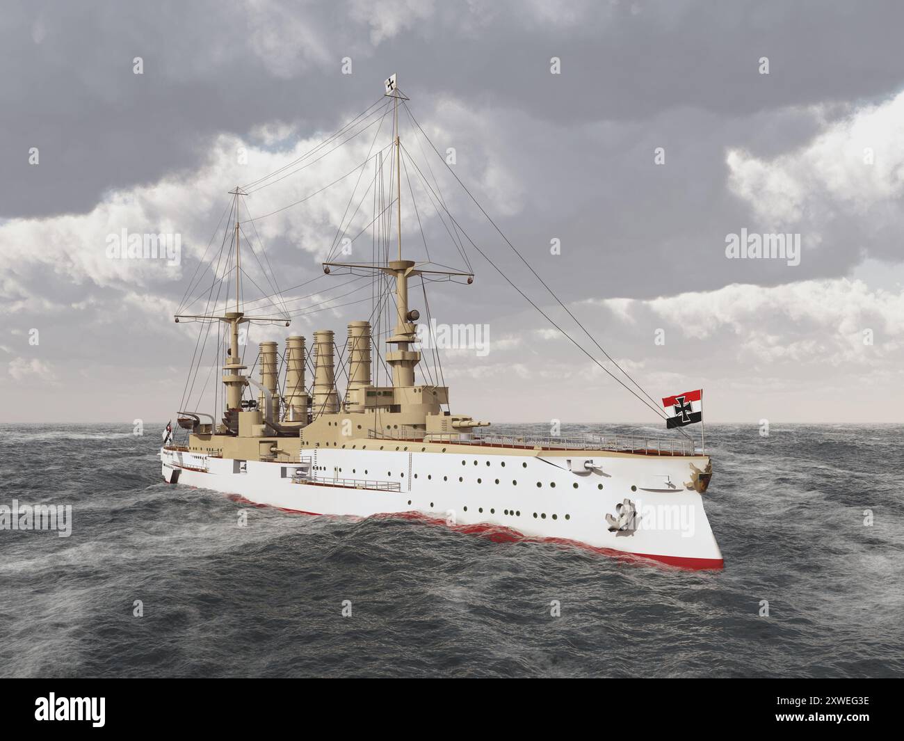 German armored cruiser from World War 1 Stock Photo - Alamy
