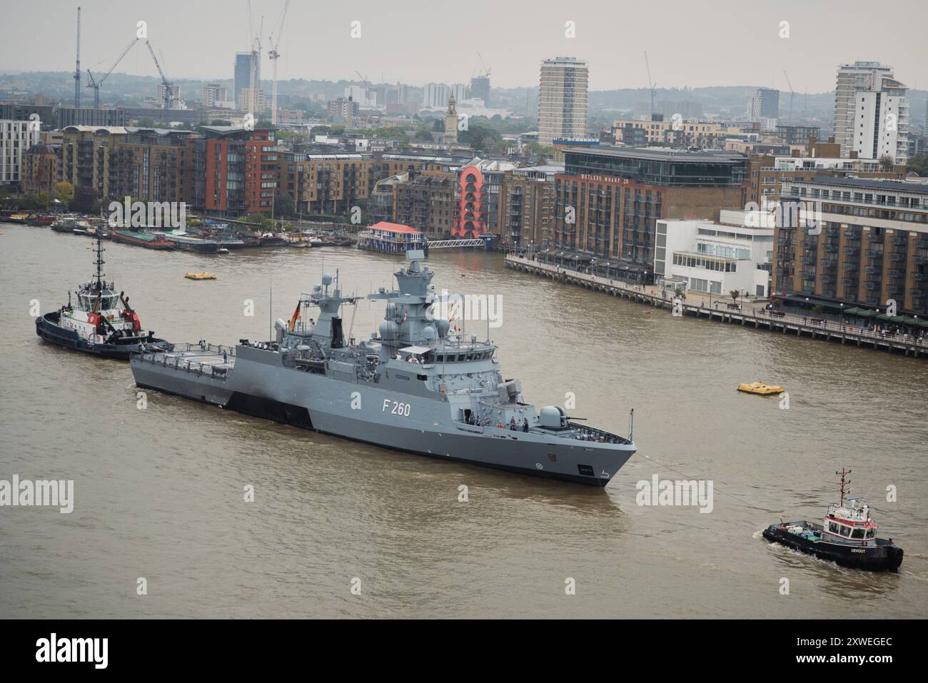 LONDON - UNITED KINGDOM - AUGUST 19: A Braunschweig (F260), the lead ...