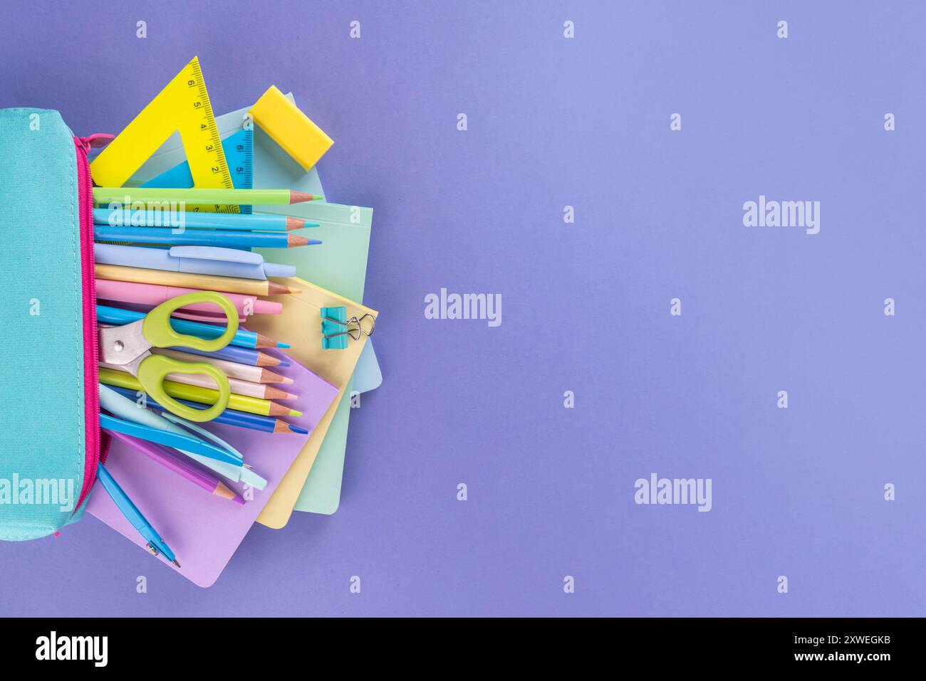 Back to school, school bazaar, school accessories sale background ...