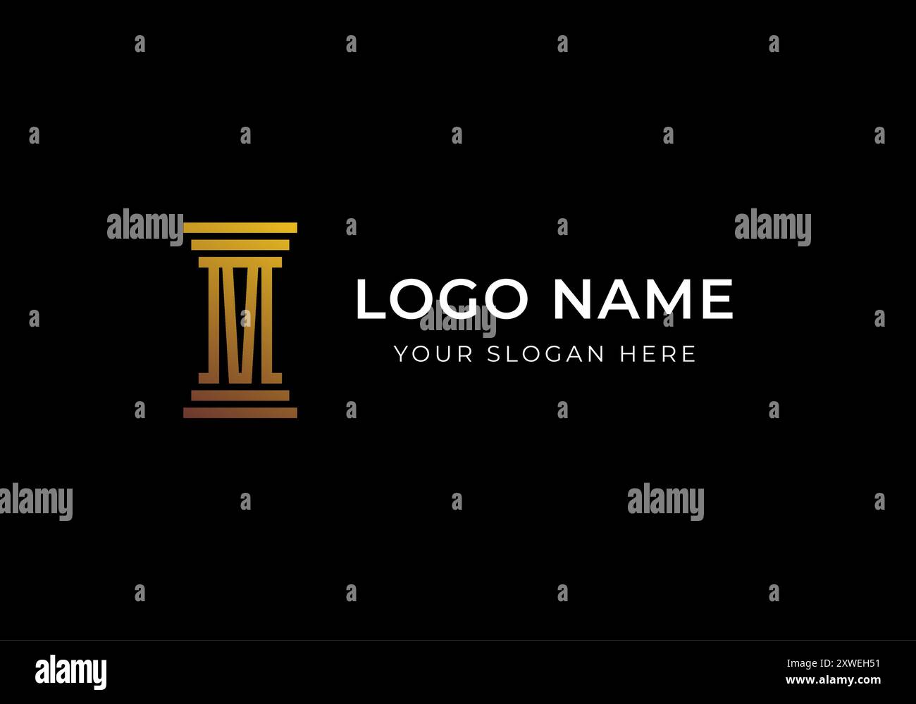 Logo M Pillar Law Attorney Justice Gold, Modern Luxury and Minimalsit ...