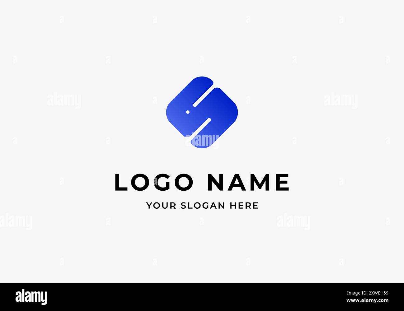 Logo S and Square Rounded Shape, Modern Minimalist and Colorful Logo ...