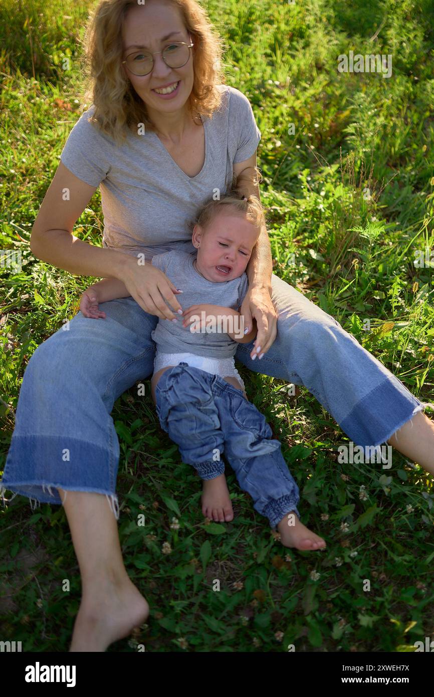 Toddler cry getting dressed hi-res stock photography and images - Alamy