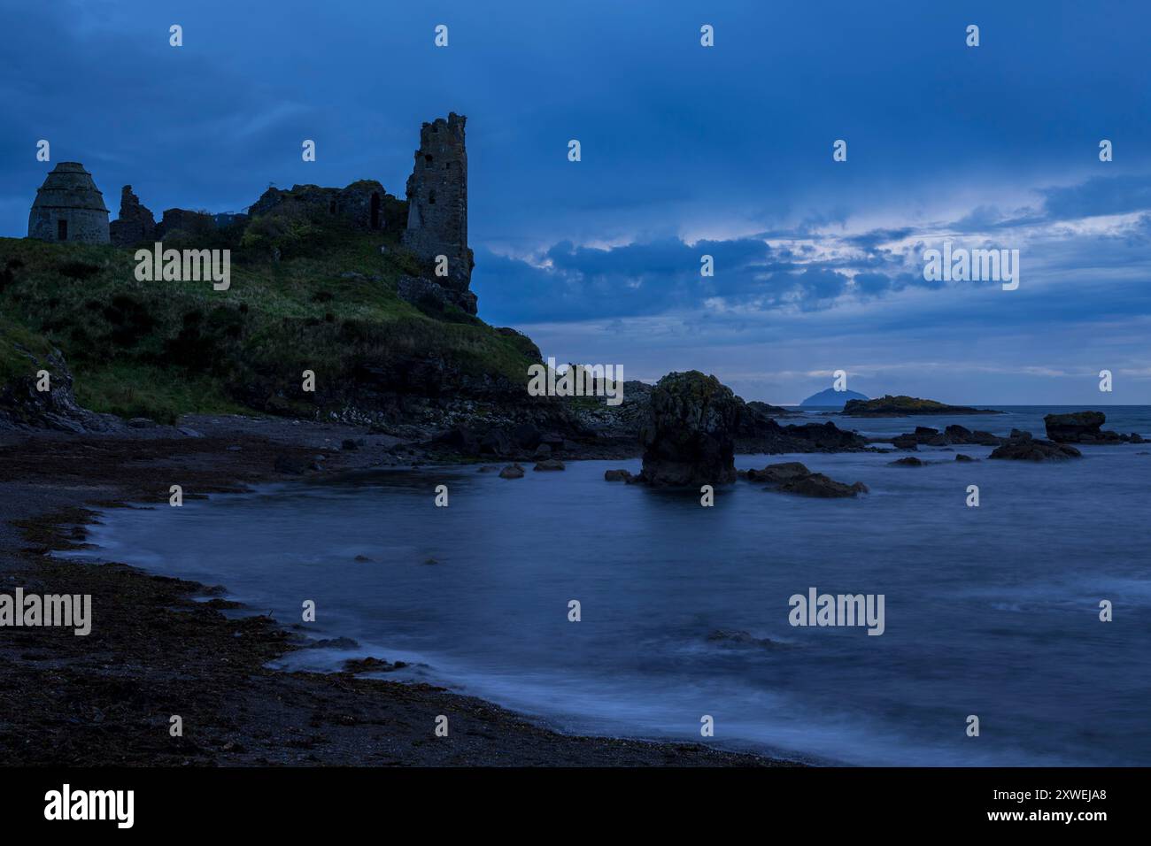 Moody at Dunure Castle, Scotland Stock Photo - Alamy