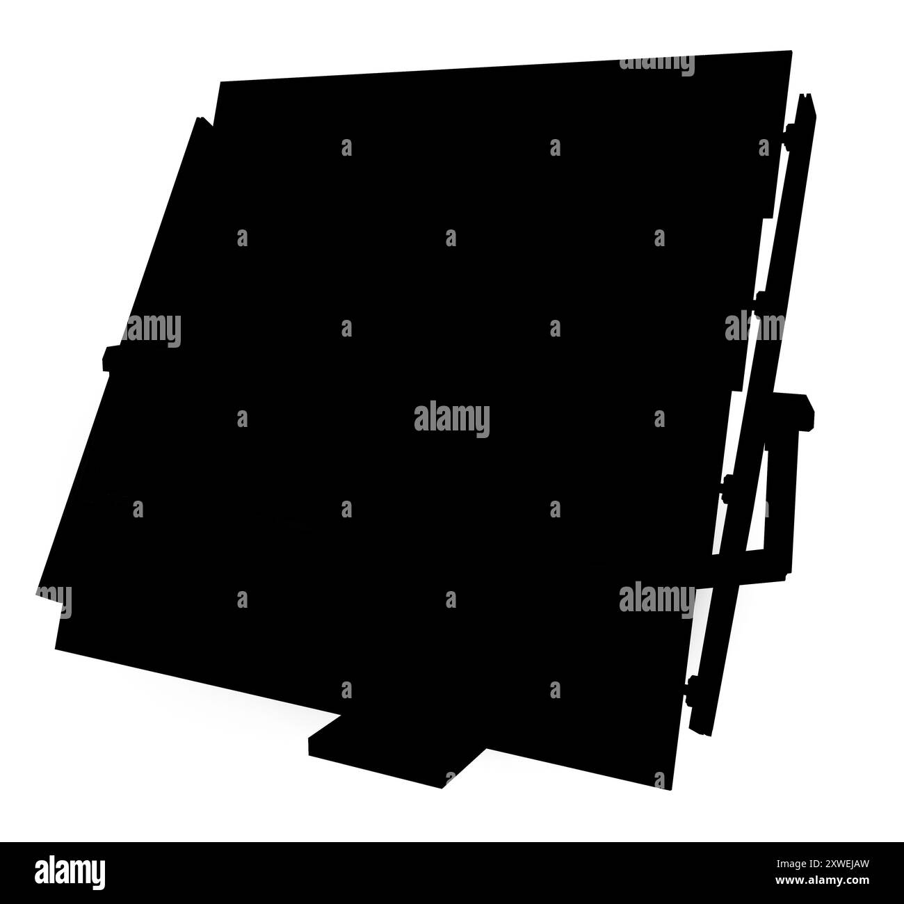 Silhouette with a solar panel Stock Photo - Alamy