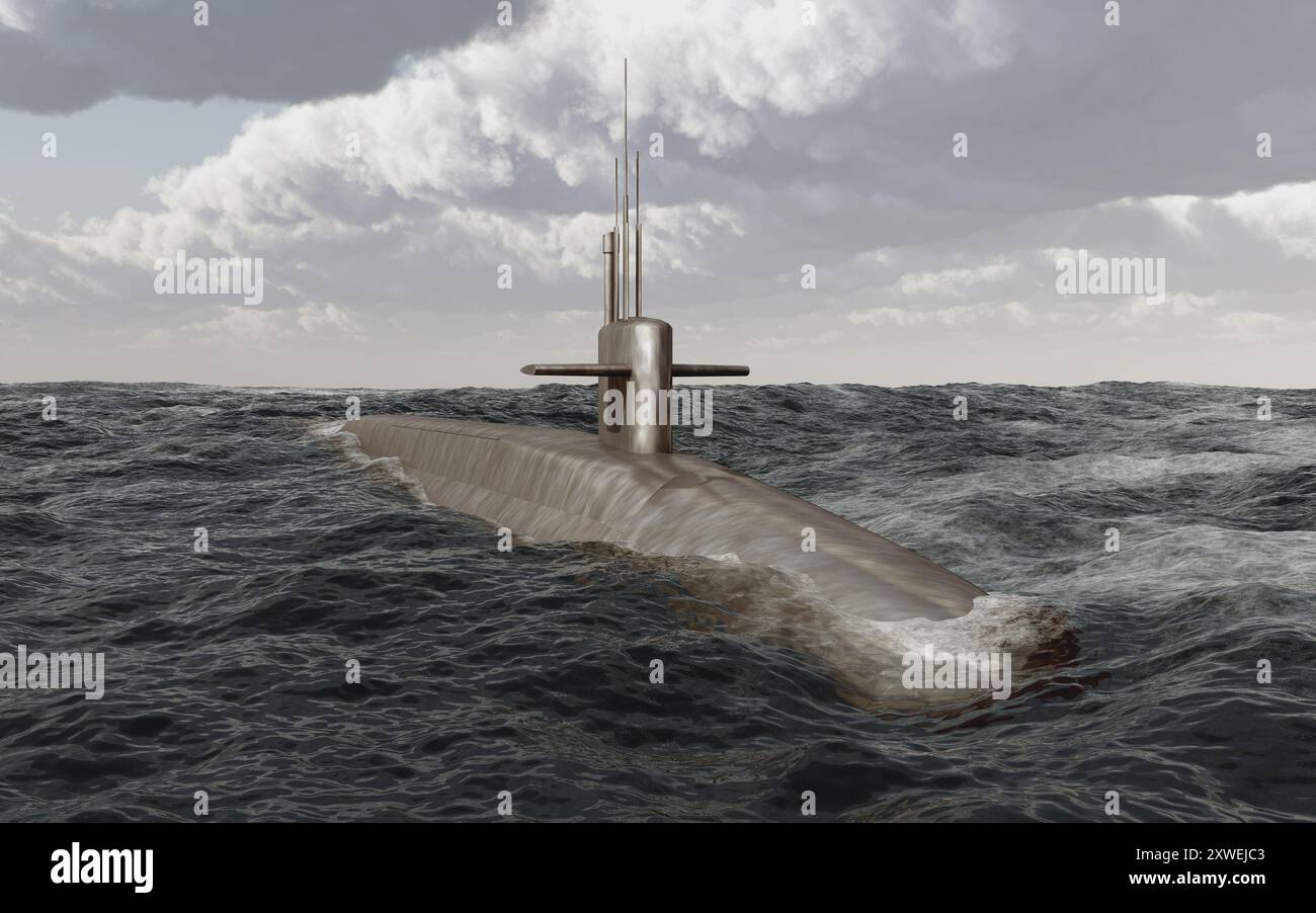 American nuclear submarine of the cold war Stock Photo - Alamy