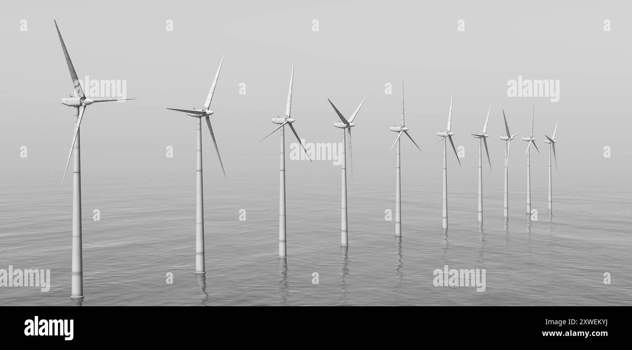 Wind energy network Black and White Stock Photos & Images - Alamy