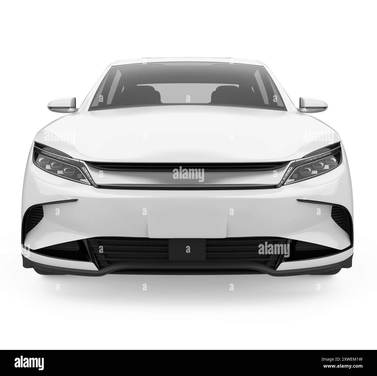 Isolated 3d grey car Black and White Stock Photos & Images - Alamy