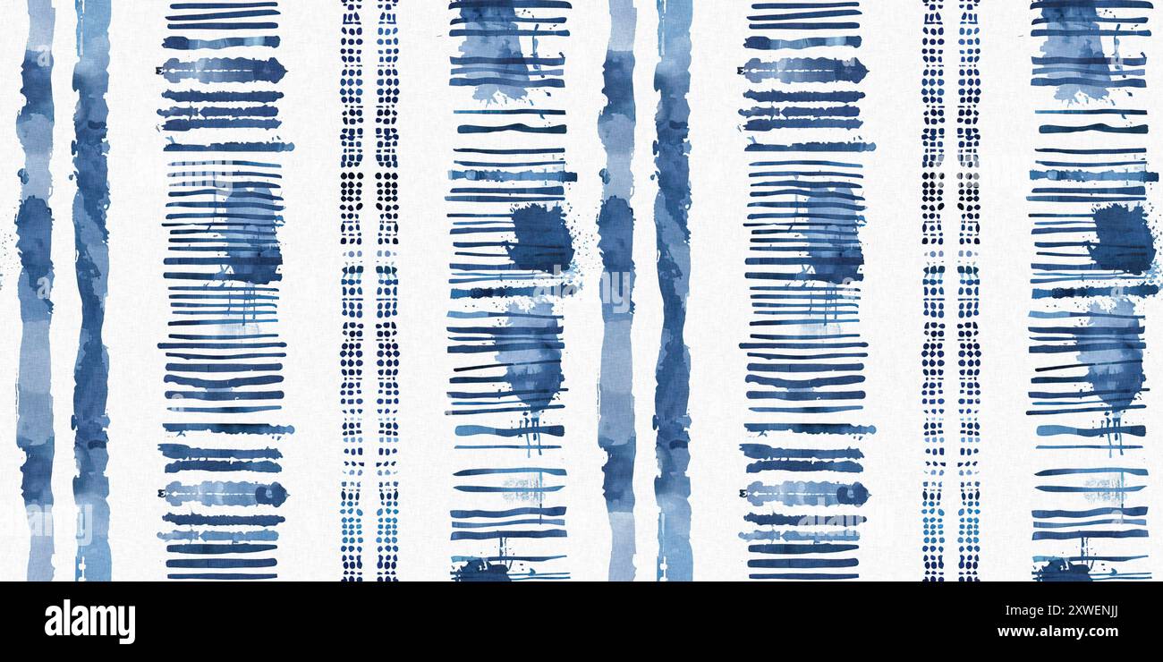 Modern blue white irregular beach stripe border for summer doodle ...