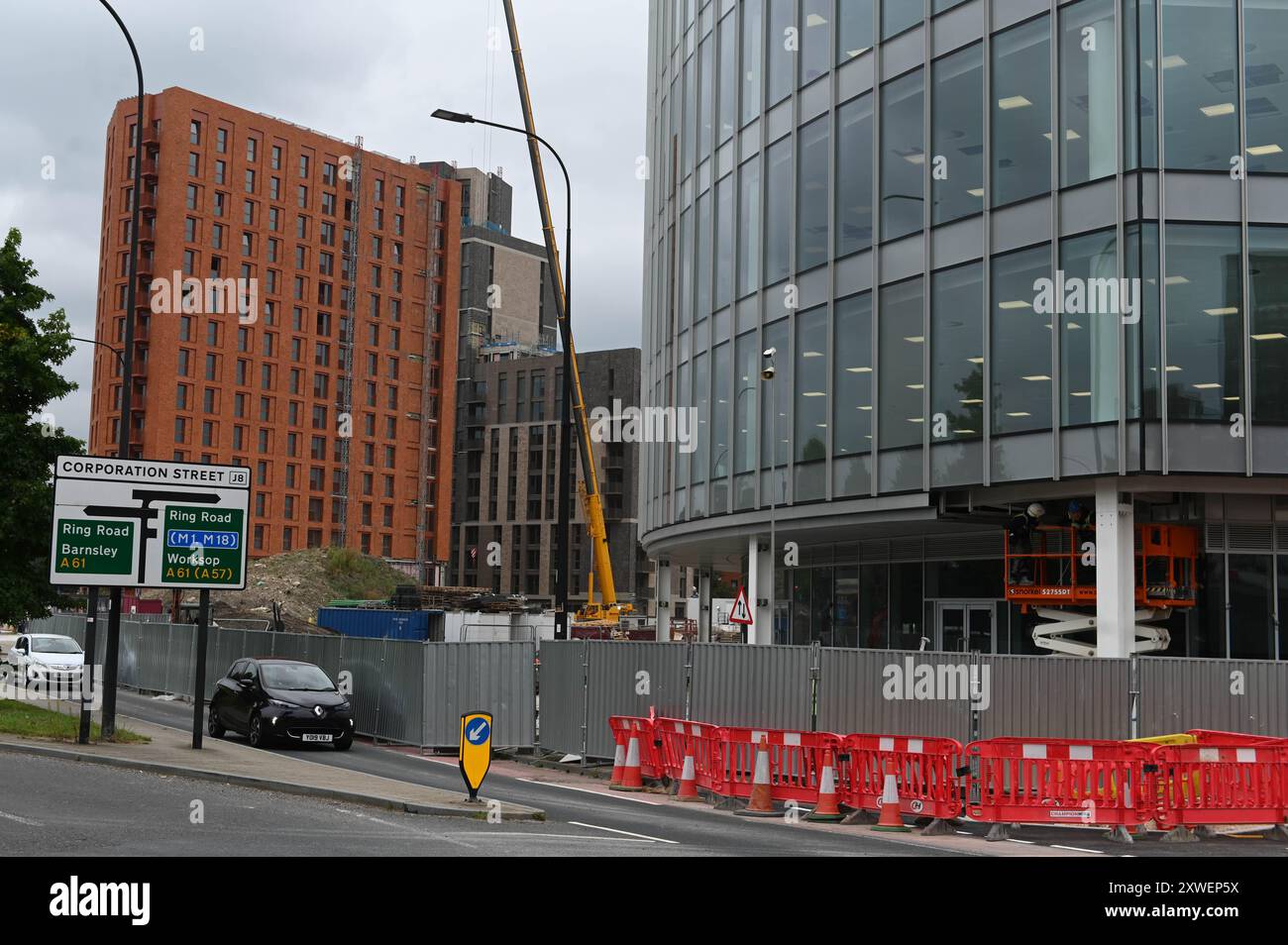 Dutch style roundabout in Sheffield under construction at West Bar ...