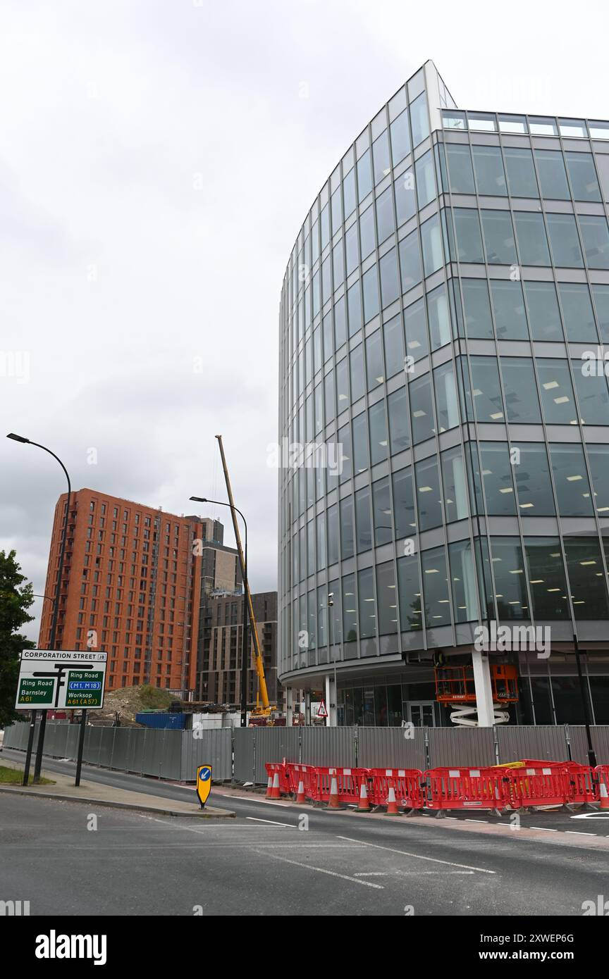 Dutch style roundabout in Sheffield under construction at West Bar ...
