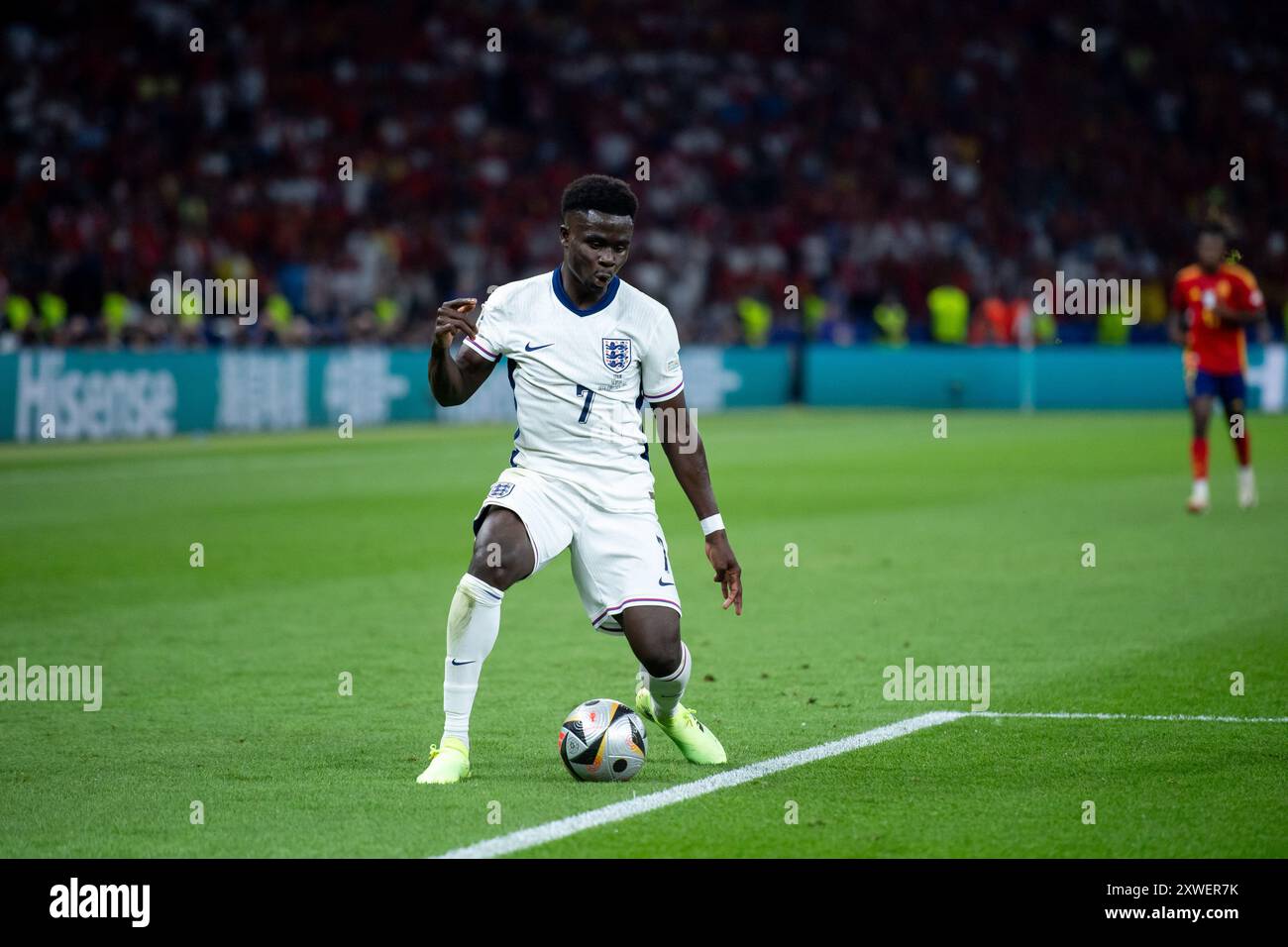 Bukayo Saka (England, #07) am Ball, GER, Spain (ESP) vs England (ENG ...