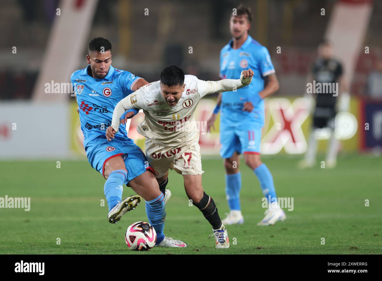 Lima, Peru. 16th Aug, 2024. Jairo Concha of Universitario de Deportes ...