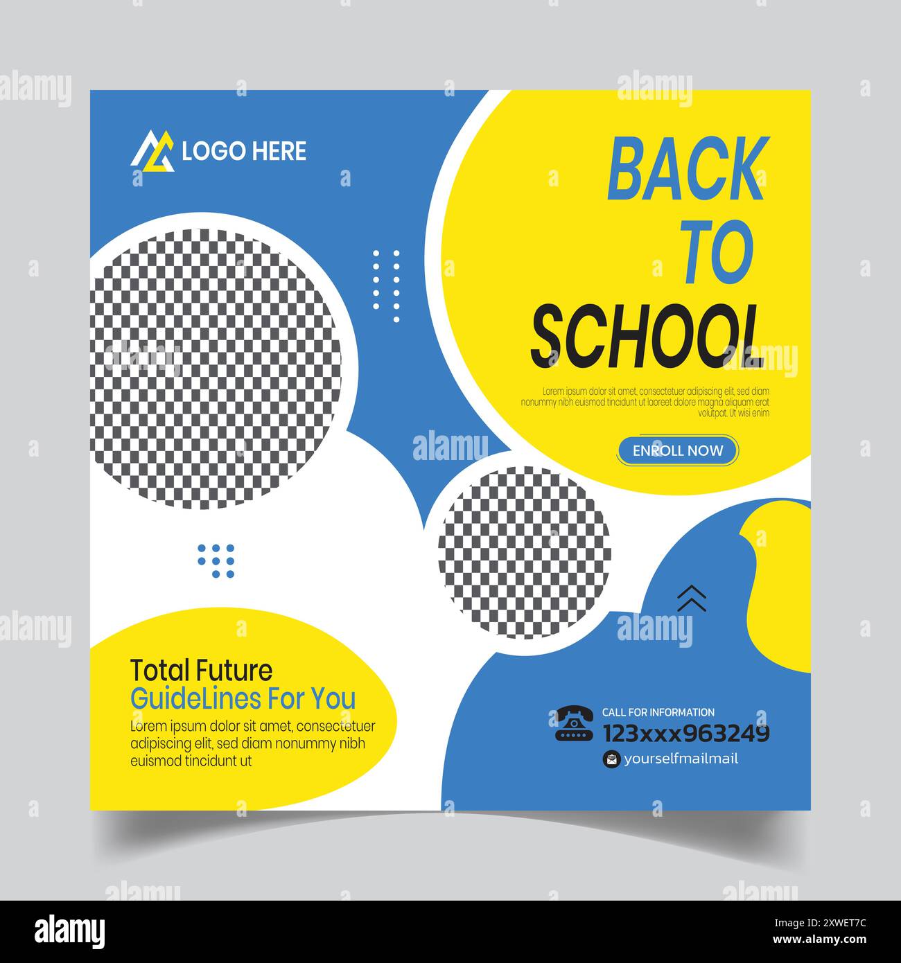 Professional Innovative School Admission Social Media Post Design ...