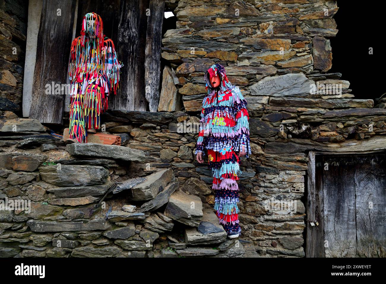 Caretos of Aveleda. Festa dos Rapazes, traditional mask of Aveleda ...