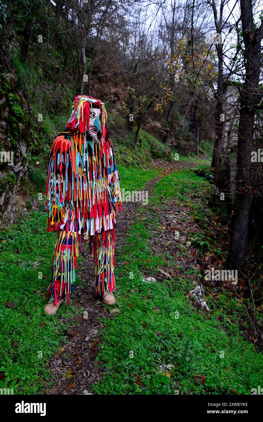 Caretos of Aveleda. Festa dos Rapazes, traditional mask of Aveleda ...