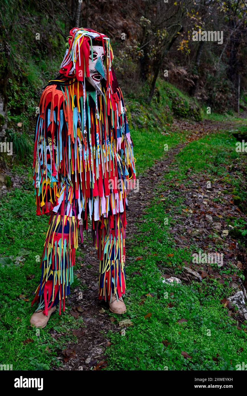 Caretos of Aveleda. Festa dos Rapazes, traditional mask of Aveleda ...