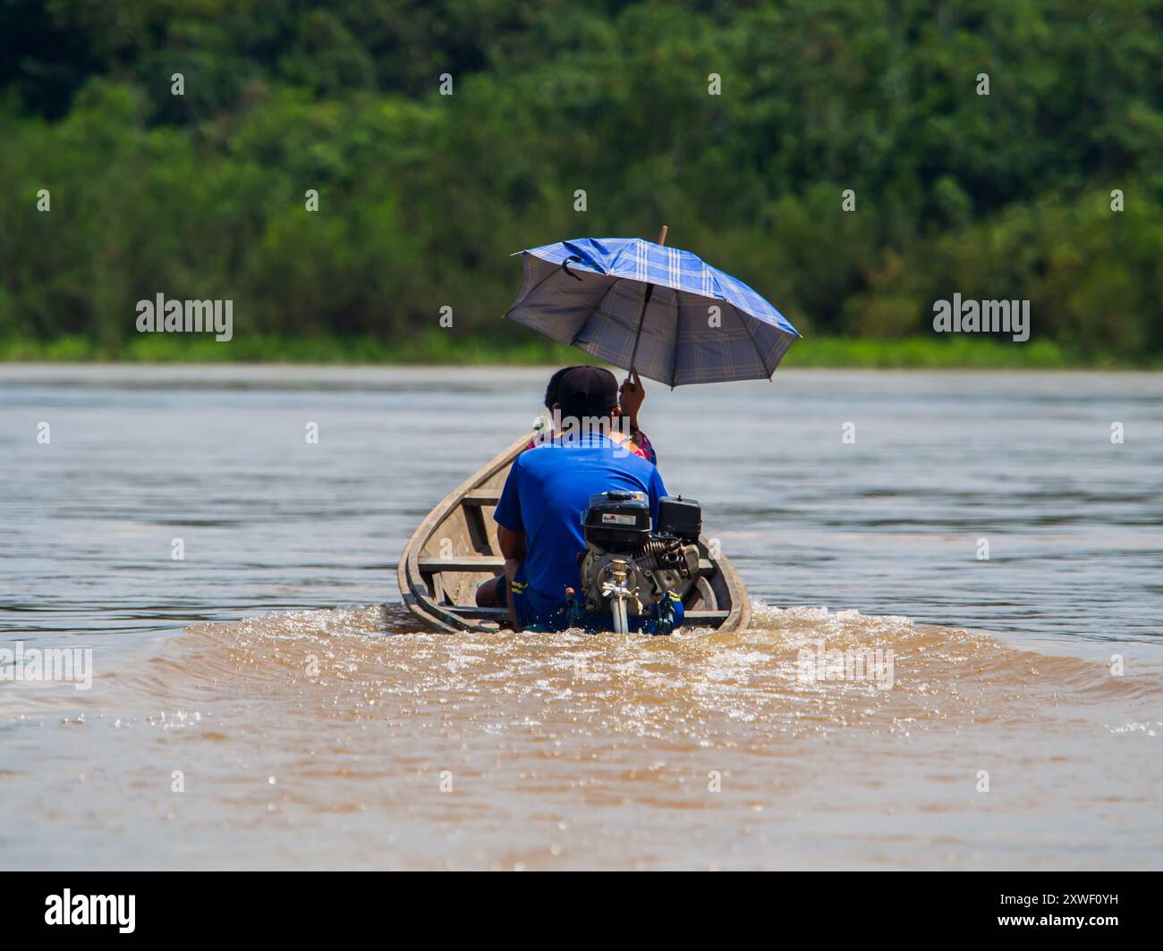 Javary River, Brazil Dec- 2017: Water transport in the Amazon ...