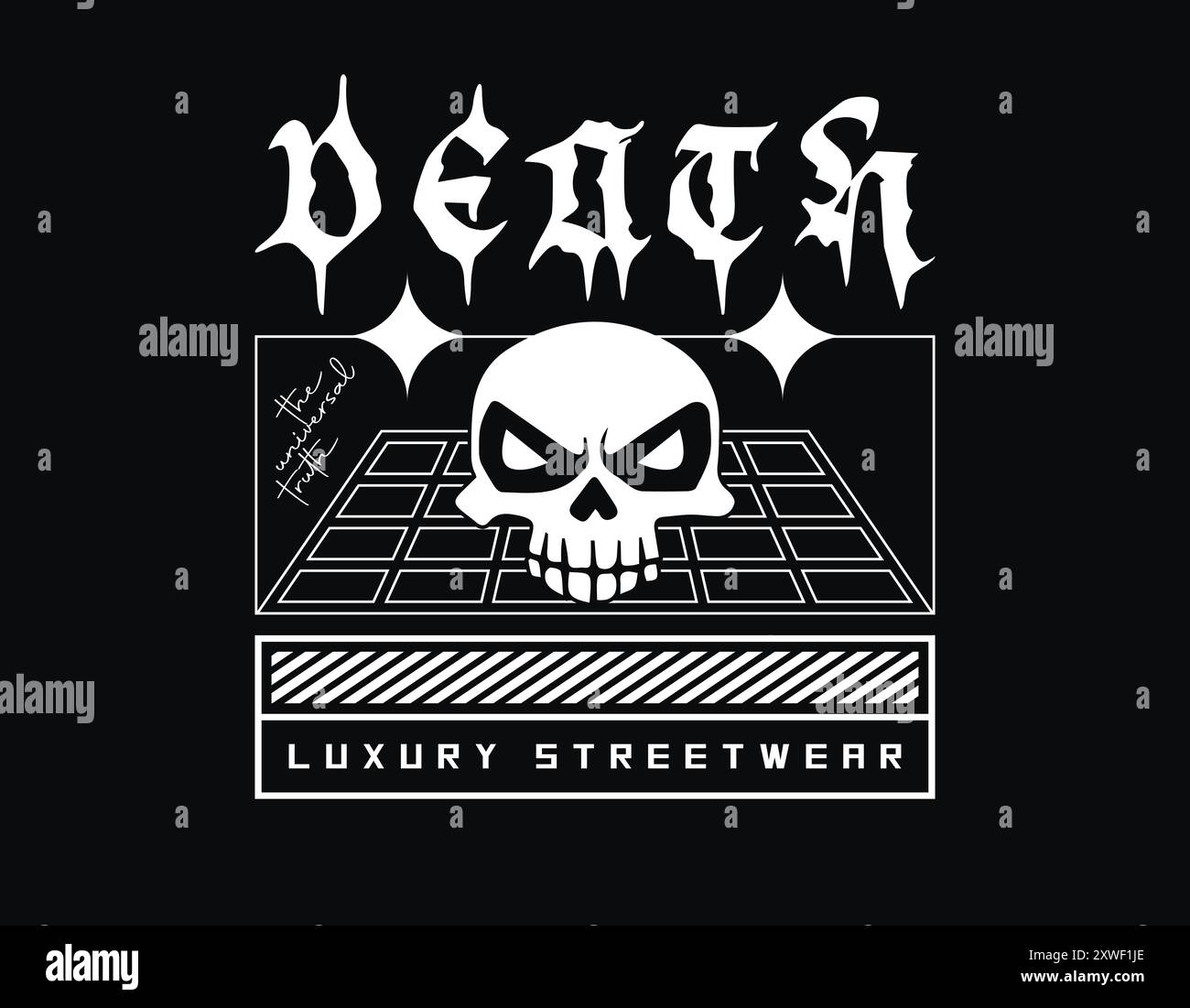 death concept vector illustration for t shirt design, urban streetwear ...