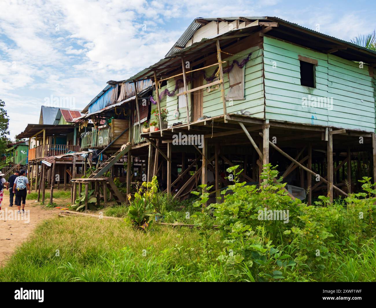 Isla de La Fantasia, Leticia, Colombia – Dec 8, 2022: Typical wooden ...