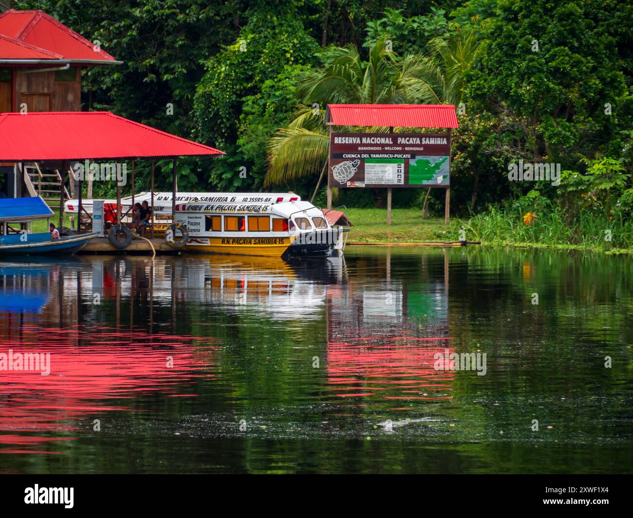 Checkpoint at the entrance to Reserva Nacional Pacaya Samiria from the ...