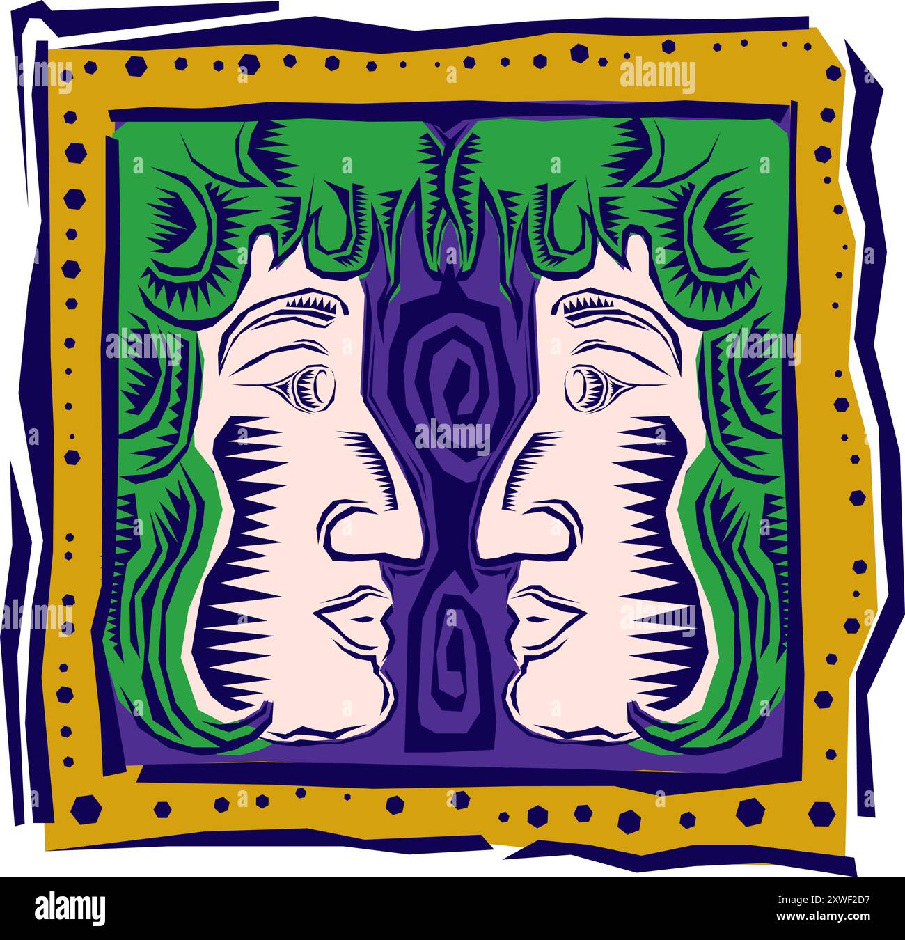 Horoscope flat set of icons with zodiac signs and hugging couple ...