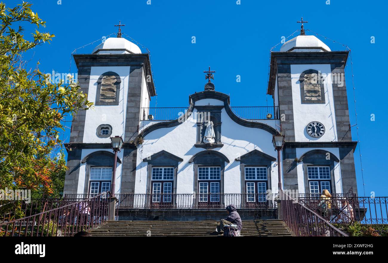 The church of Our Lady of Monte, in the suburb of Monte, Funchal ...