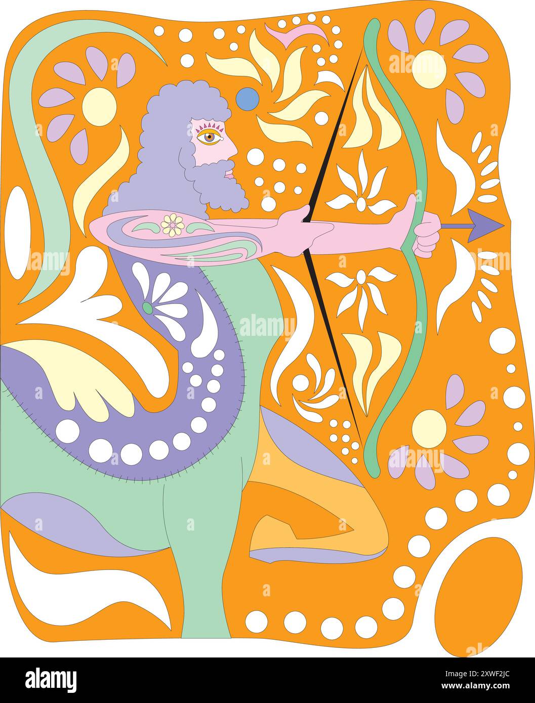Horoscope flat set of icons with zodiac signs and hugging couple ...