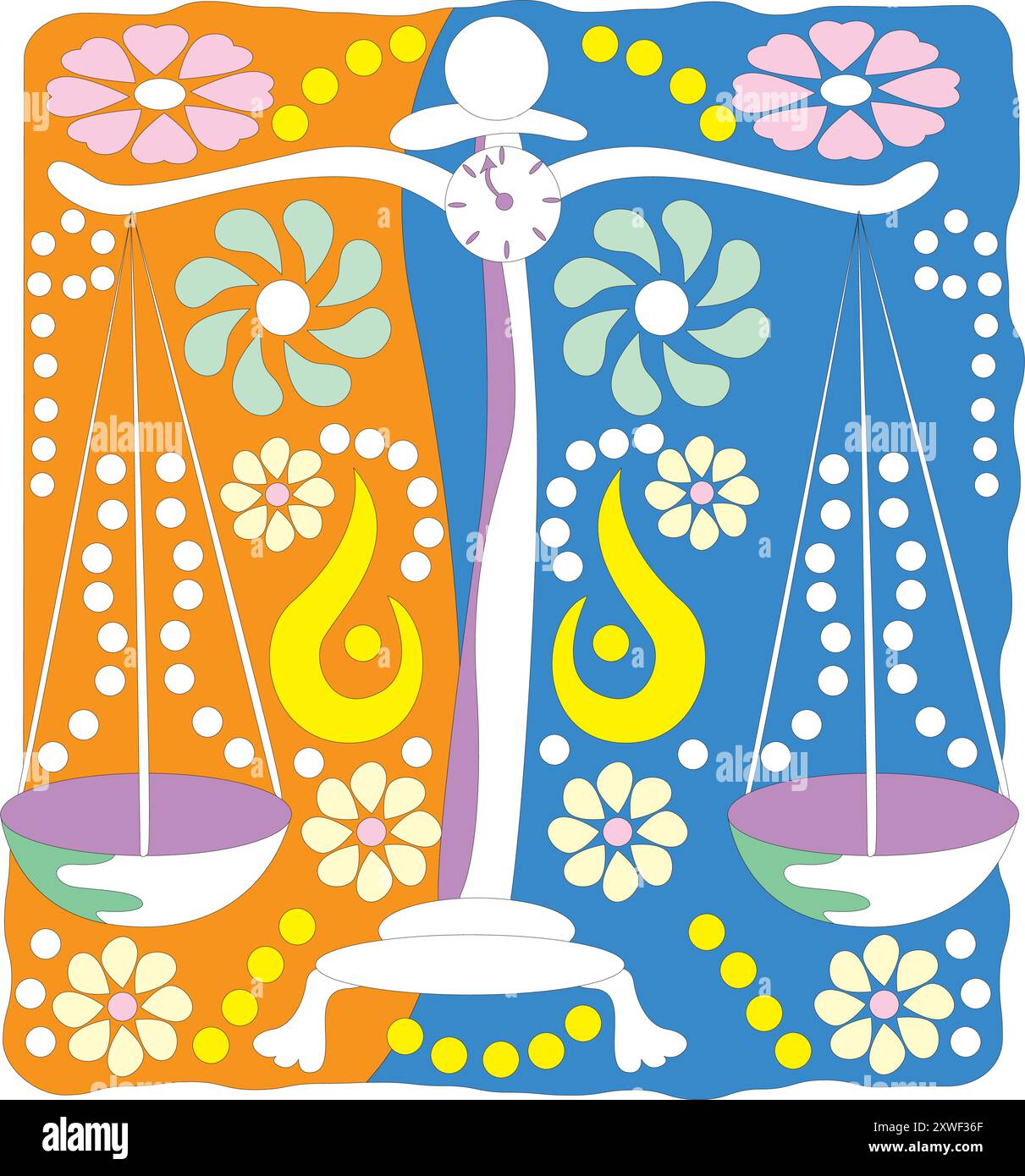 Horoscope flat set of icons with zodiac signs and hugging couple ...