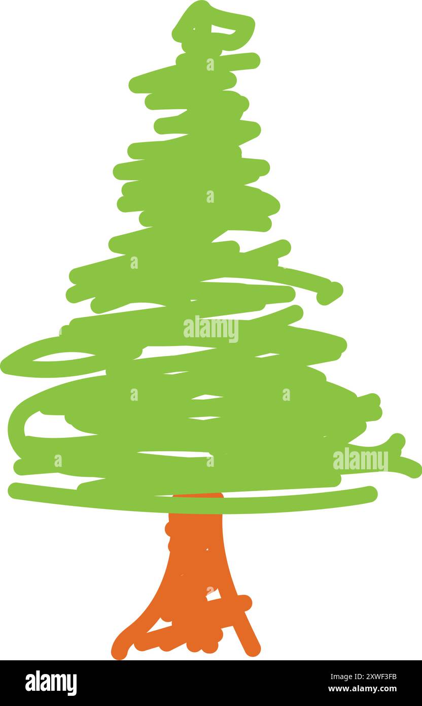 Kids doodle crayon style Hand drawn doodle sketch children Stock Vector ...