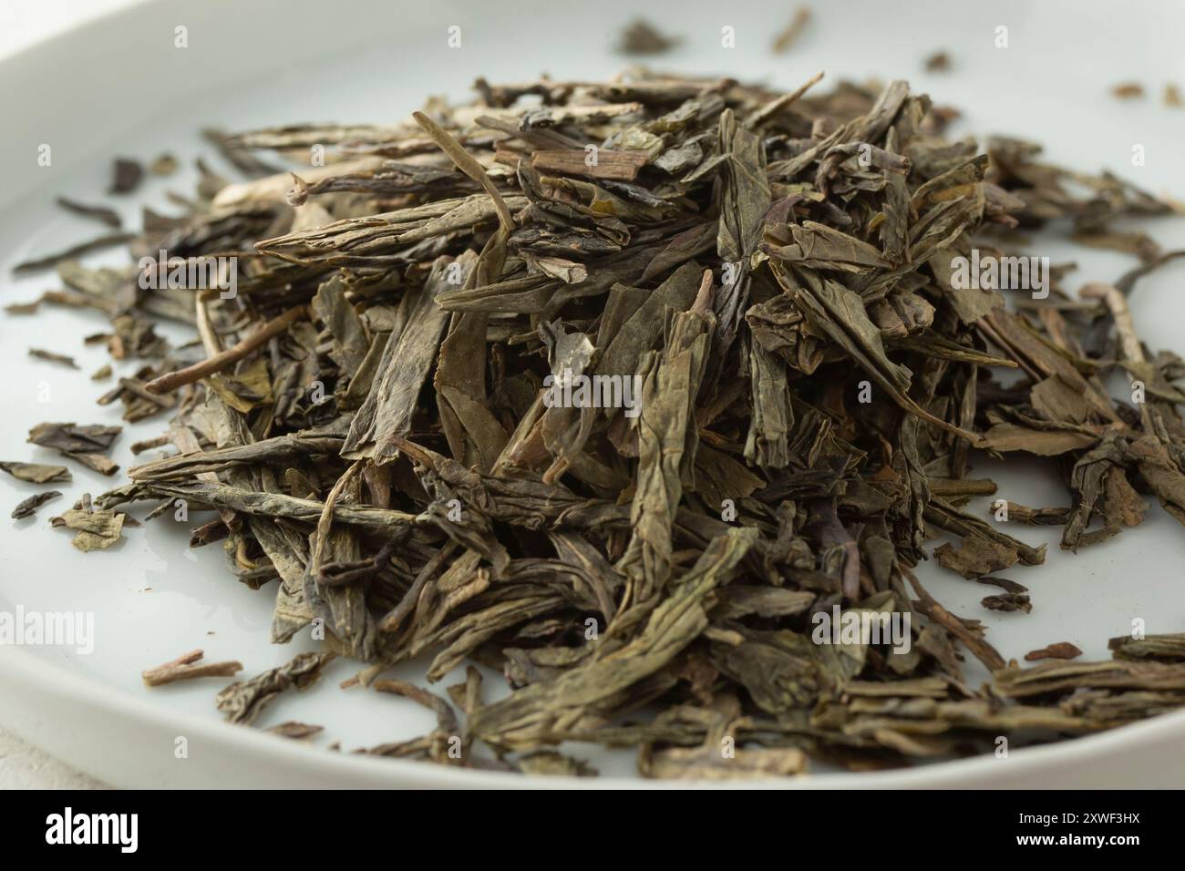 A view of a pile of lung ching green tea Stock Photo - Alamy