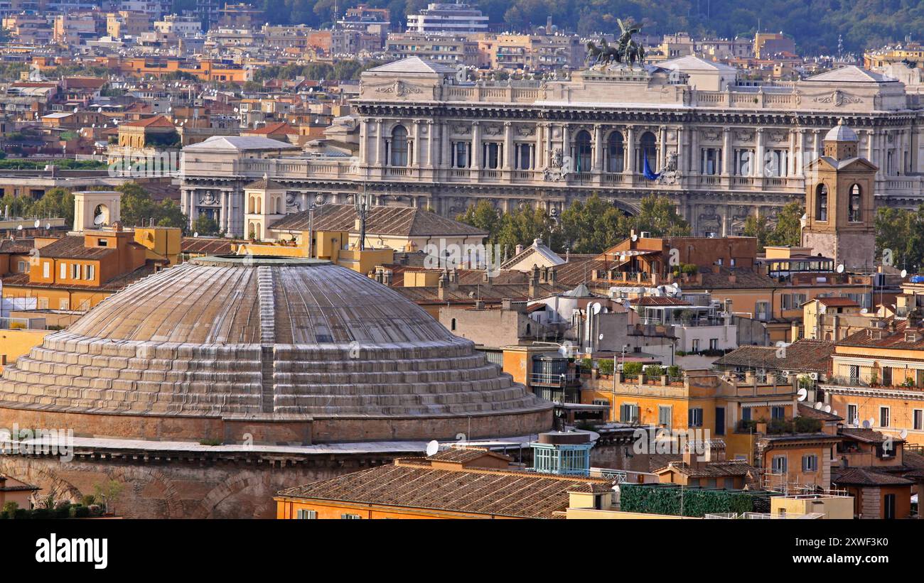 Roman Concrete Dome Roof at Pantheon Temple Church Historic Landmark ...