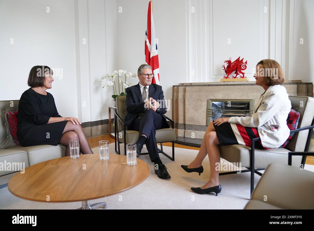 Welsh Secretary Jo Stevens (left) and Prime Minister Sir Keir Starmer ...
