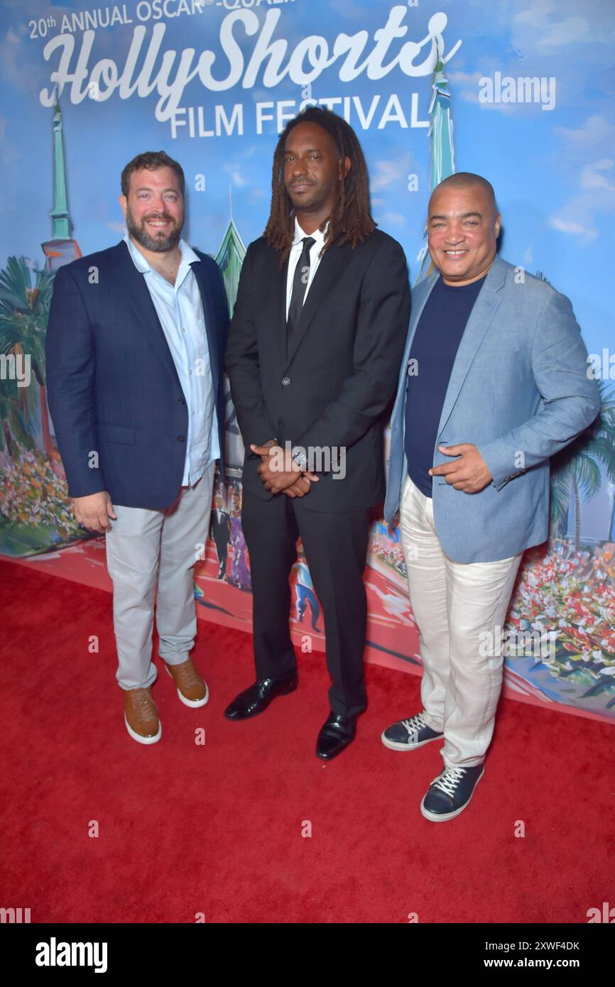 Daniel Sol , Theo Dumont und Steven Adams bei der Preisverleihung vom 20. HollyShorts Film ...