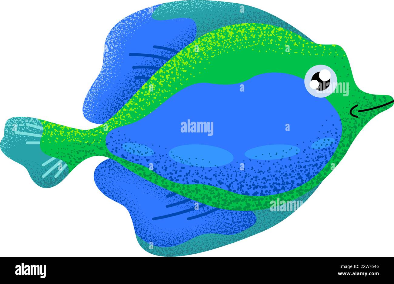 Discus fish color textured icon. Tropical animal Stock Vector Image ...