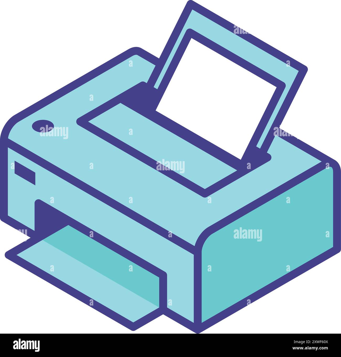 Printer isometric icon. Color office laser device Stock Vector Image ...