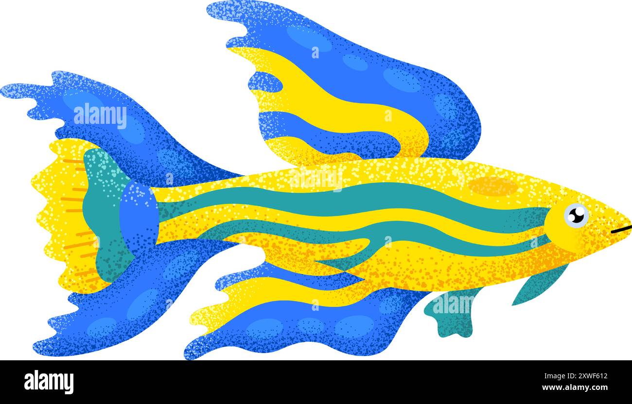 Colorful zebra fish icon. Underwater fauna. Aquatic animal Stock Vector ...