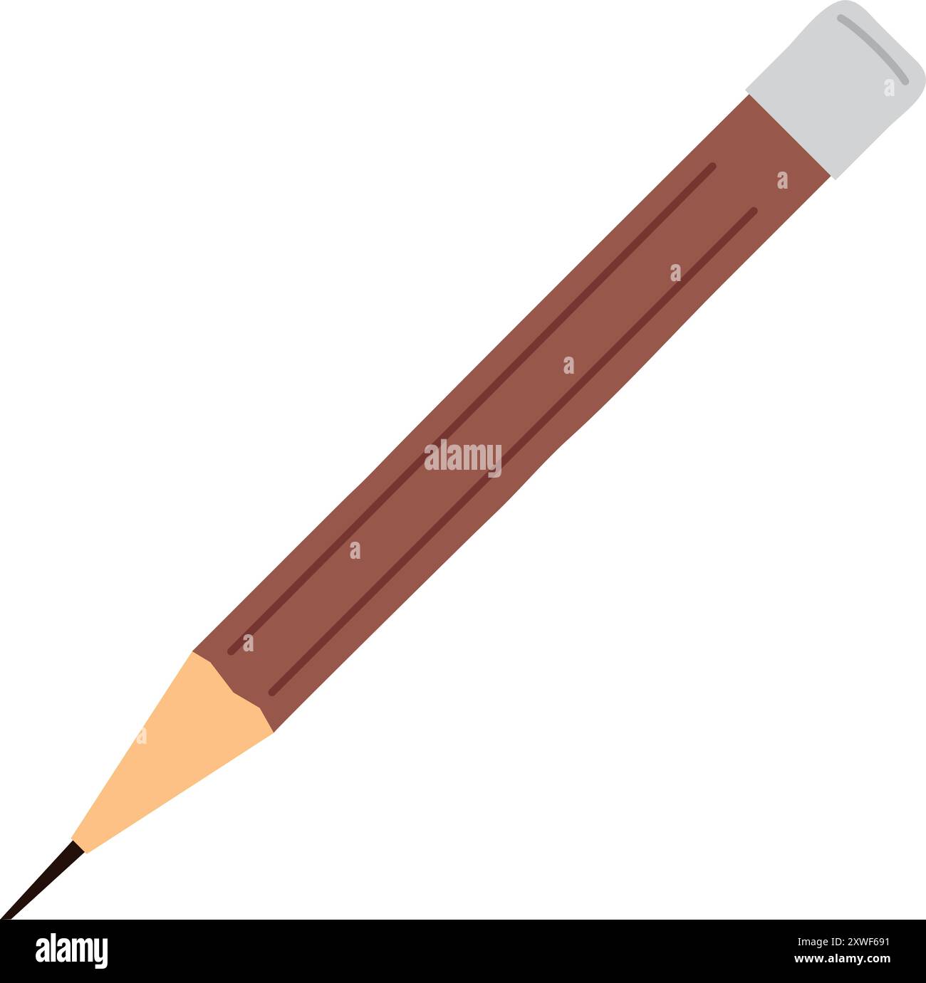 Pencil color icon. Drawing wooden sharp tool Stock Vector Image & Art ...