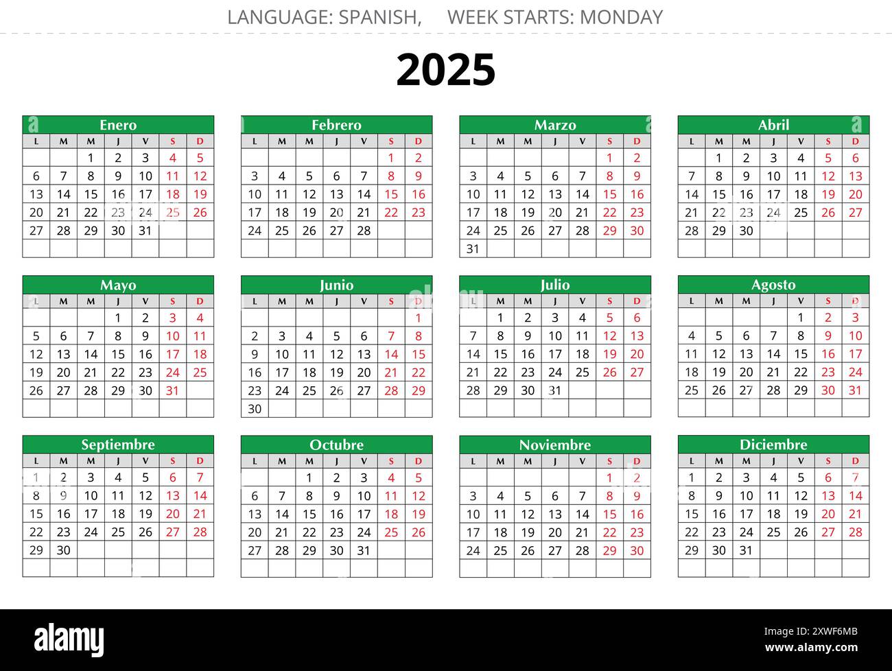 Spanish Holidays Calendar 2025