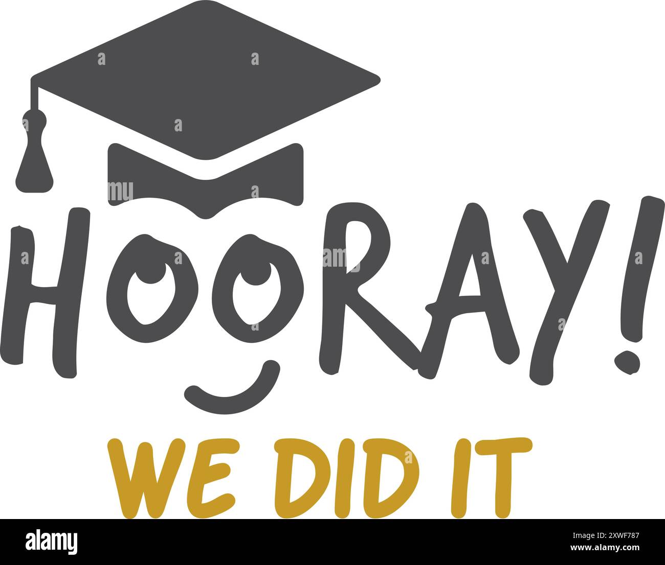 Graduation hooray. Celebration doodle banner popup template Stock ...