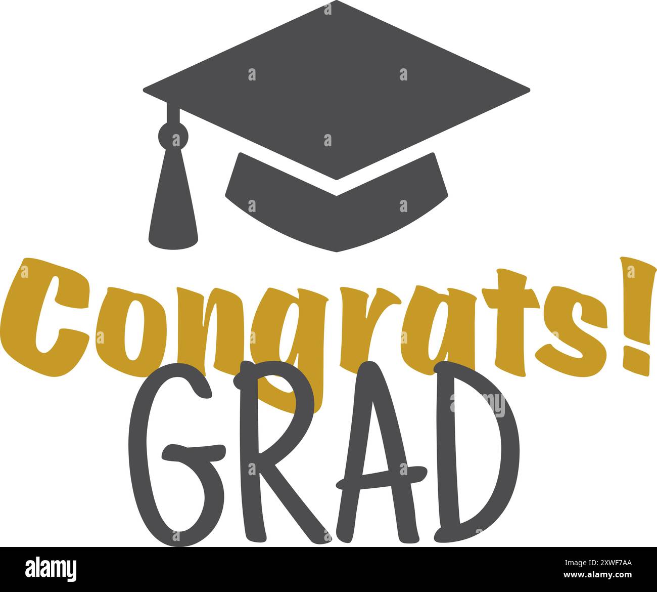 Congratulations school graduate. High education retro label Stock ...