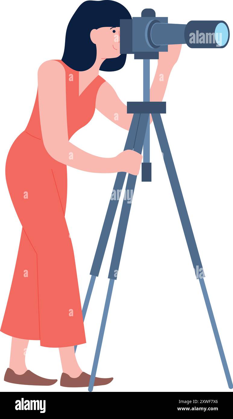 Studio model photo shoot Stock Vector Images - Alamy