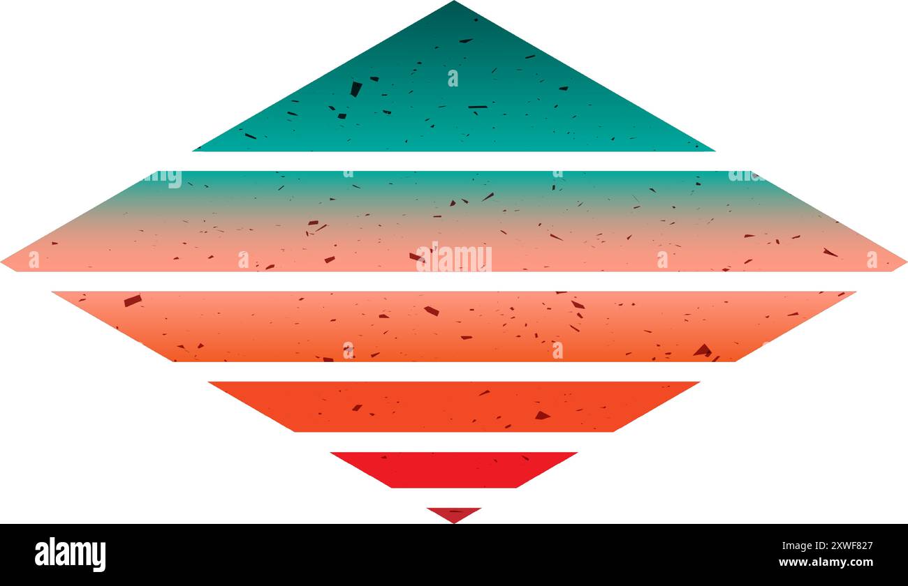 Surf logo in california sunset style. Abstract shape Stock Vector Image ...