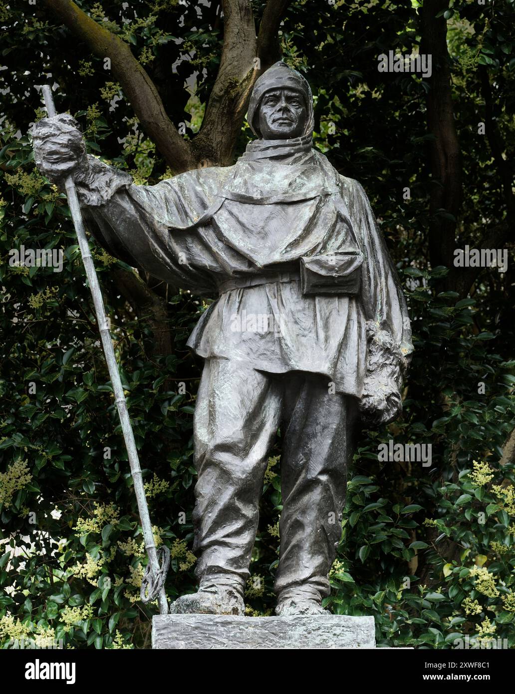 Memorial statue, in London, England, to Captain Scott, leader of the ...