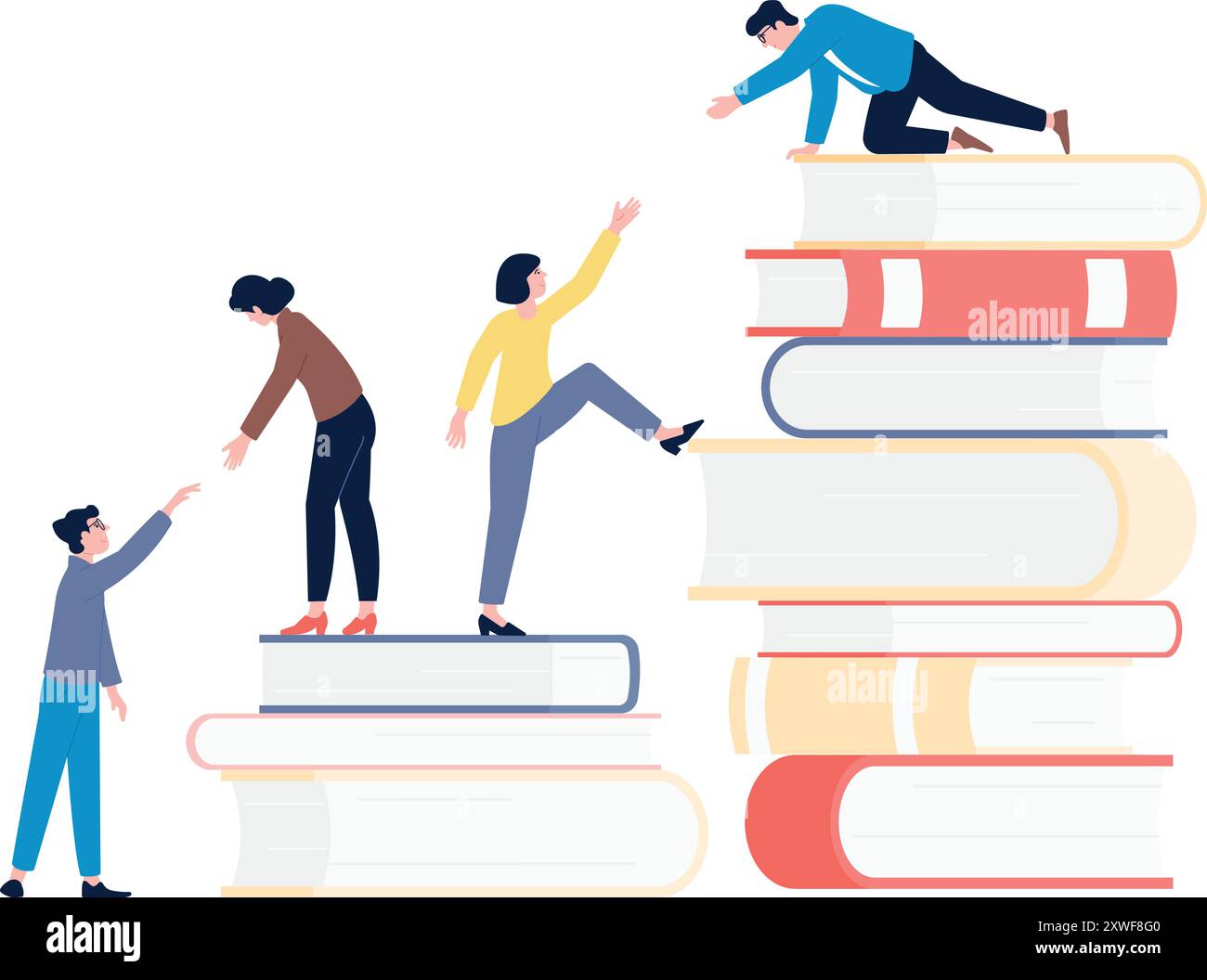 University student climbing up Stock Vector Images - Alamy