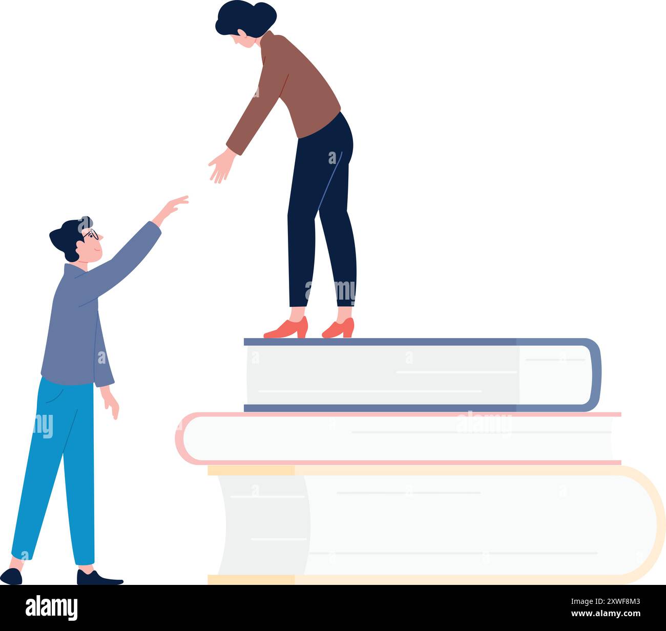 Helping student Stock Vector Images - Alamy